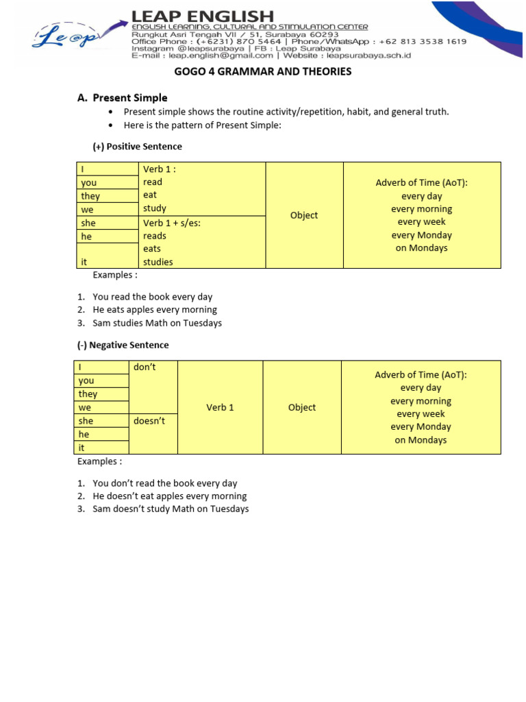 GOGO 4 Grammar and Theories - MID TEST | PDF