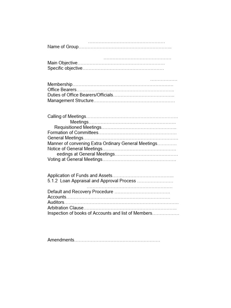 Constitution Sample 1 | PDF