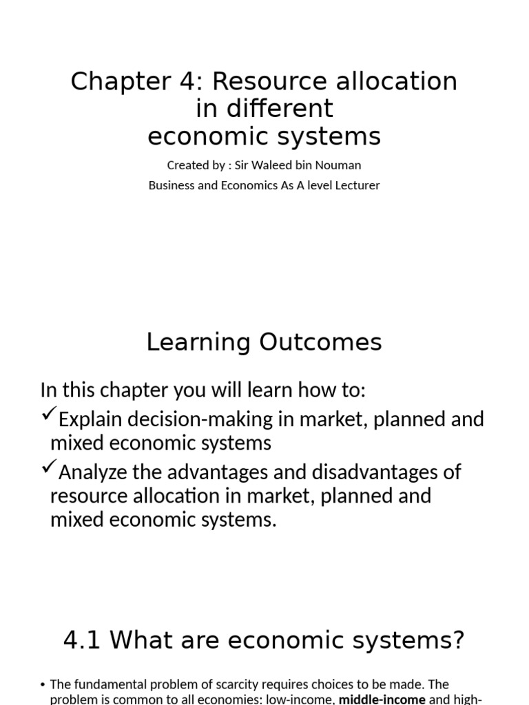 Chapter 4 Types of Economies | PDF