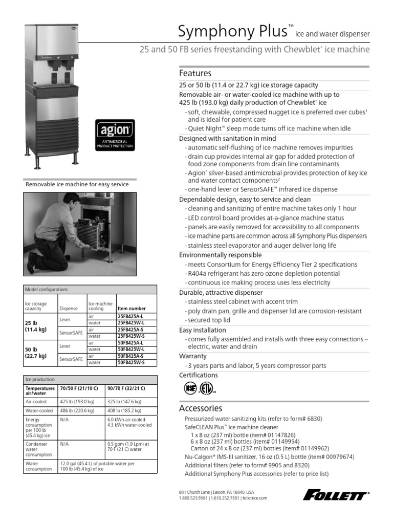 Symphony Plus Ice Maker