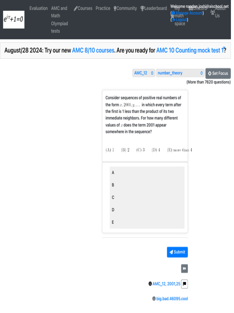 AMC Math Trainer | PDF