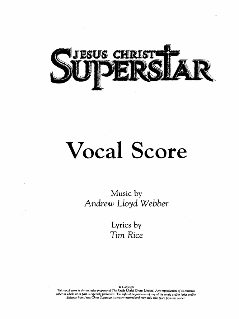 Jesus_Christ_Superstar_Piano_Vocal_Score | PDF