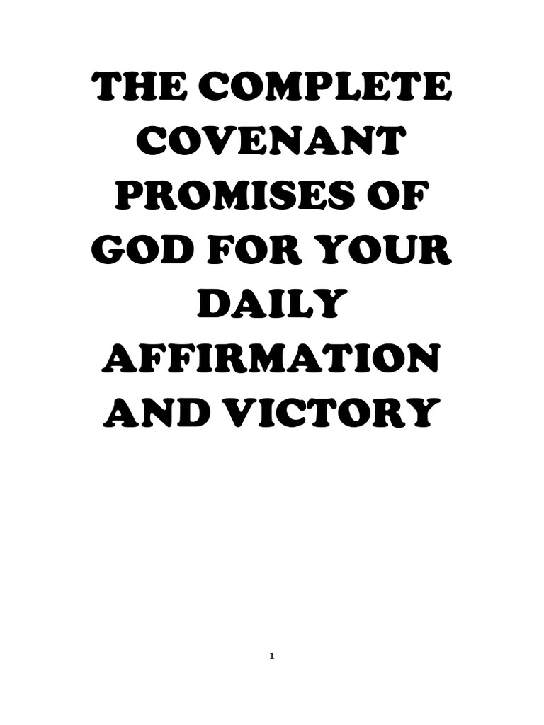Covenant Promises | PDF | Armor Of God | Religious Behaviour And Experience