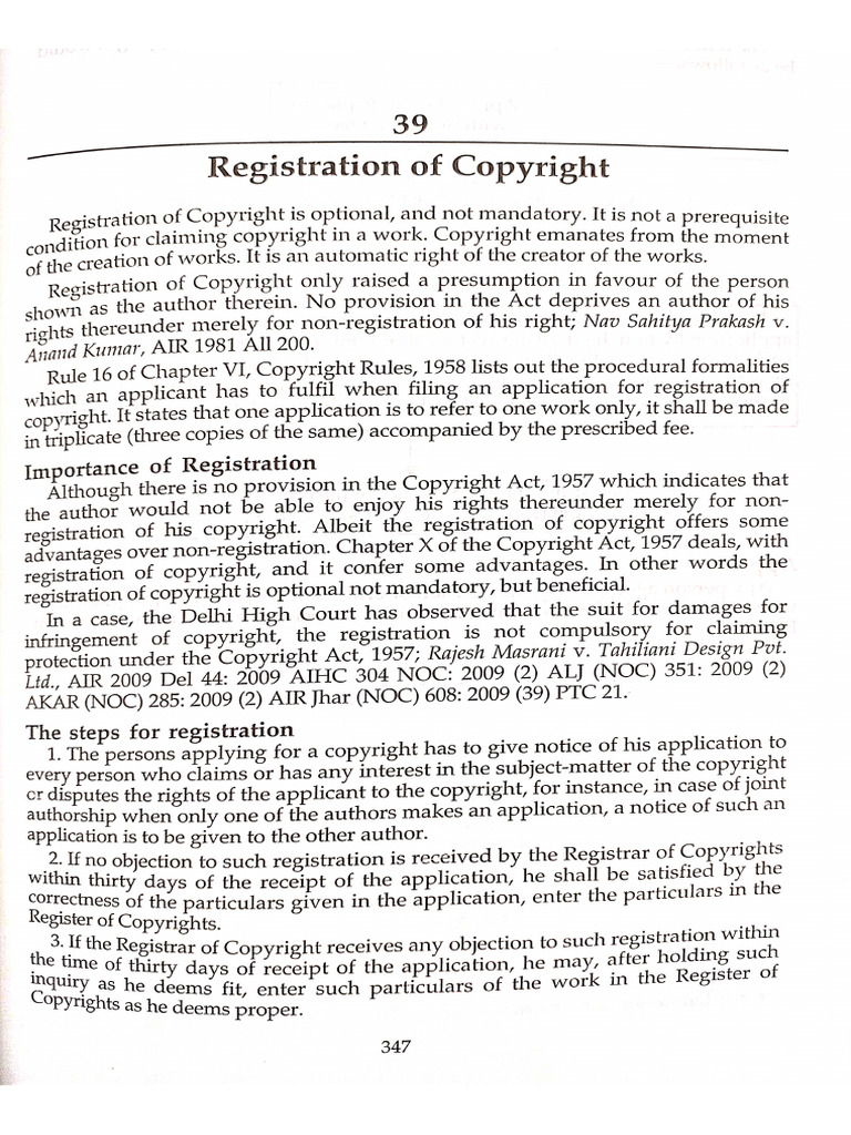 registration of copyright | PDF