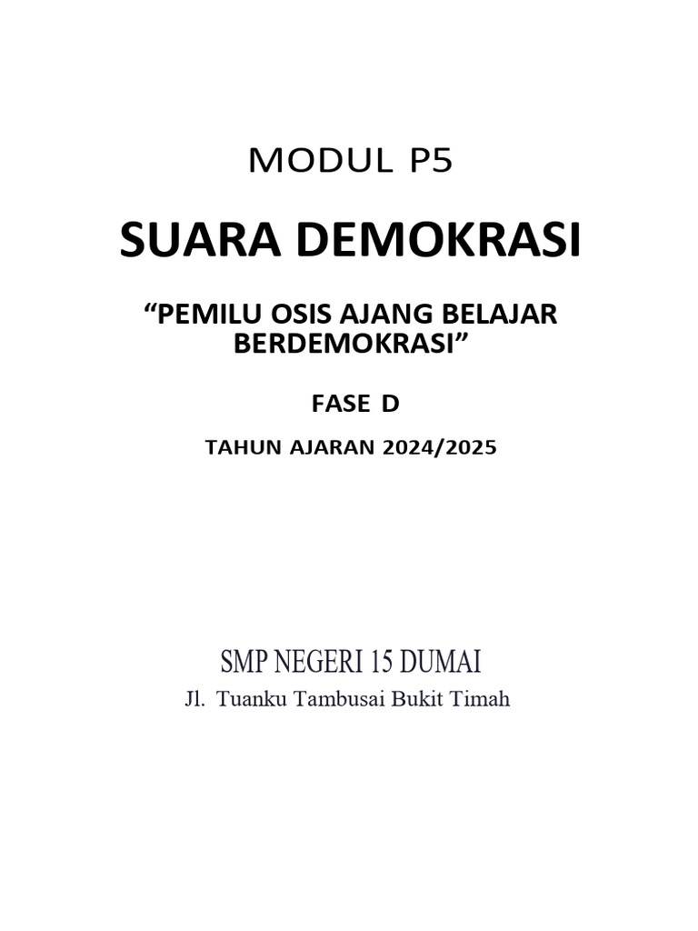 Modul Suara Demokrasi | PDF