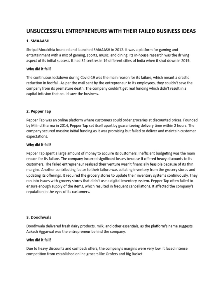 Failures Examples | PDF