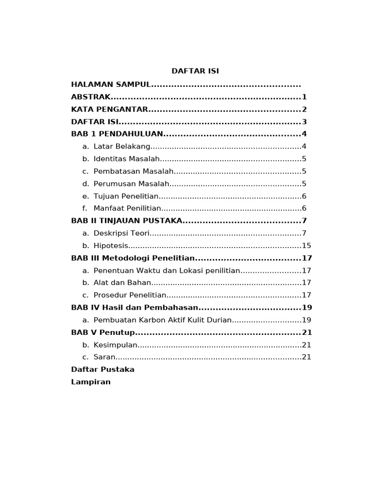 Daftar Isi | PDF