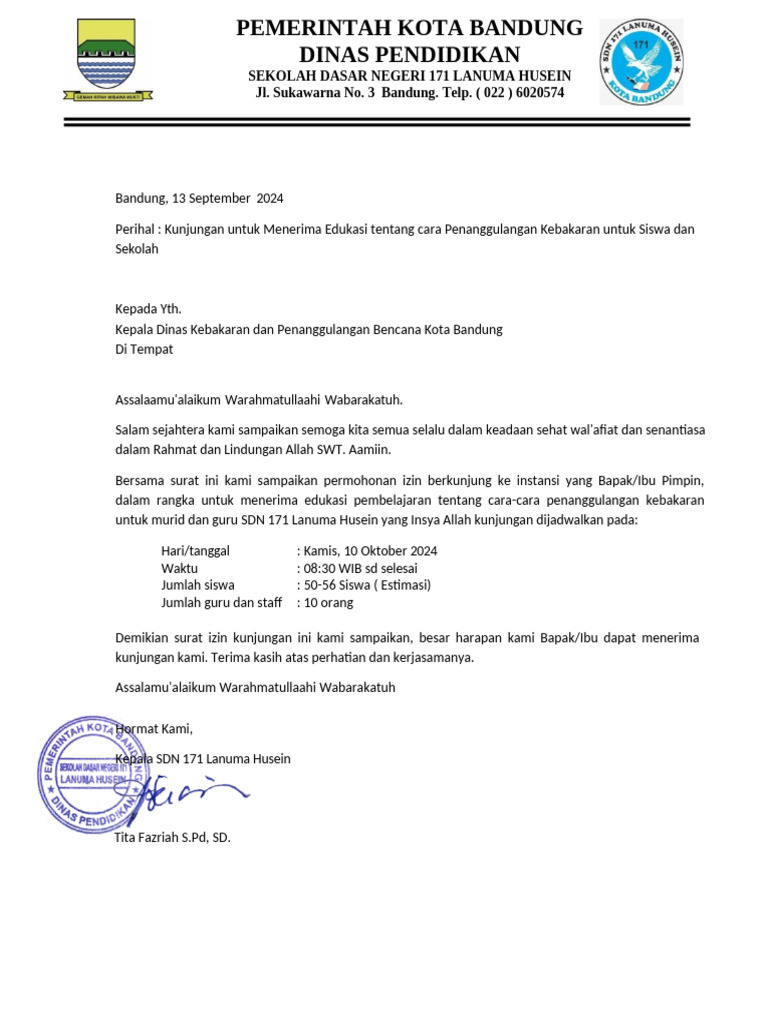 Surat IZIN Damkar Fase A | PDF
