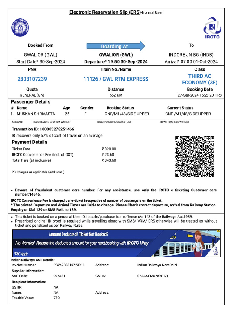 Railway | PDF | Identity Document | Finance & Money Management