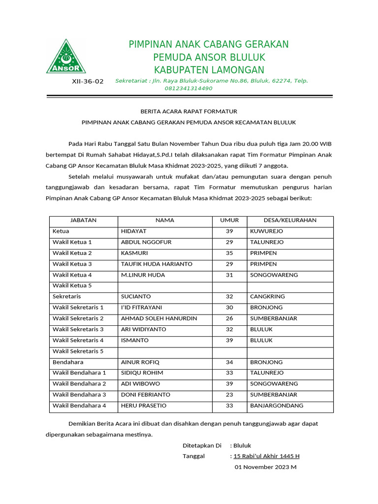 Ba Rapat Tim Formatur | PDF