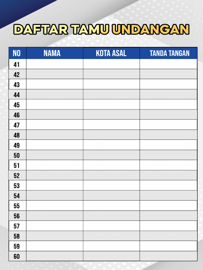 Daftar Tamu 3 | PDF