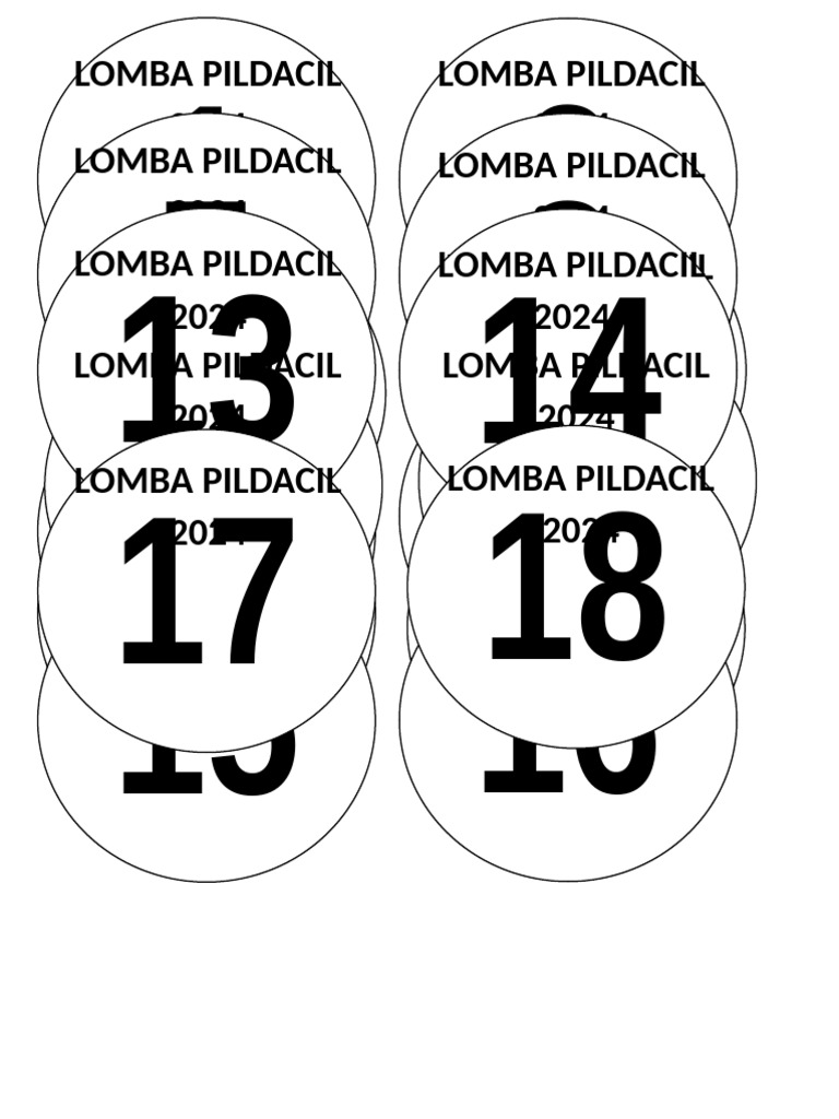 Nomer Dada Pildacil | PDF