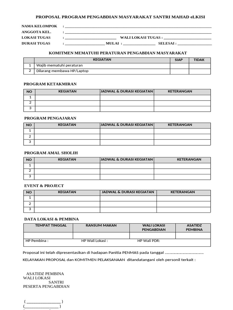 Template Proposal Penmas | PDF