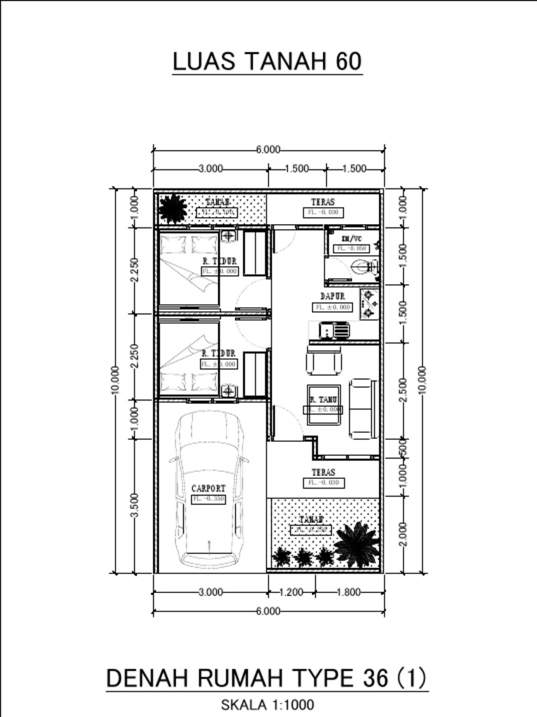Type 36 a1 Ditanah 60-Model | PDF