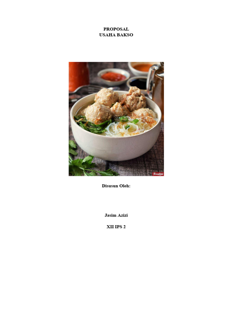 Proposal Bakso | PDF