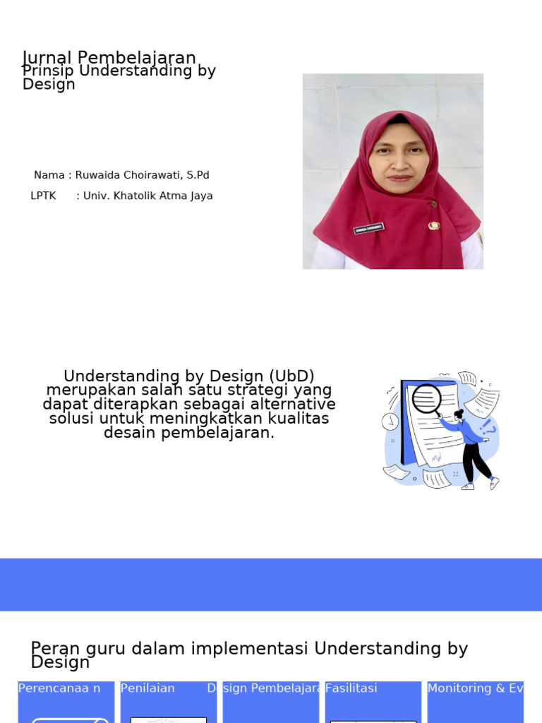Jurnal Pembelajaranku Topik Understanding by Design FIX | PDF