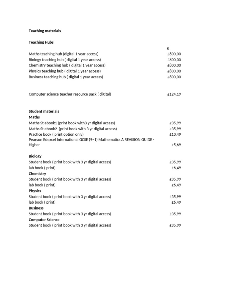 Teaching Materials | PDF