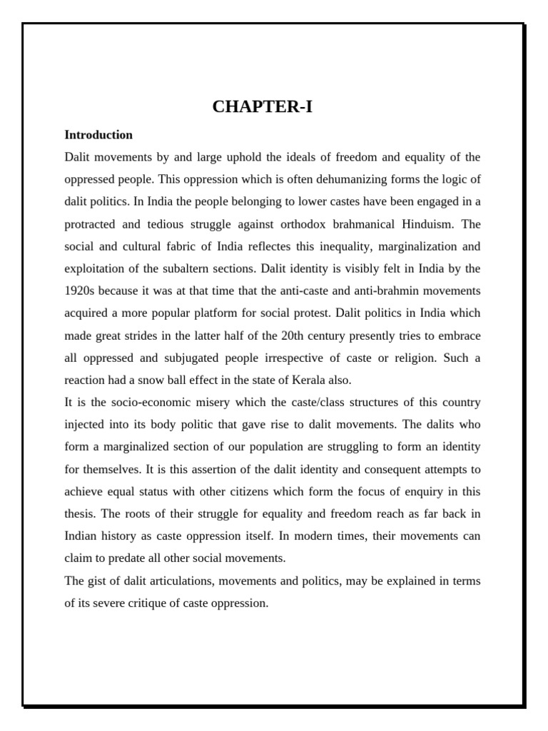 Dalit Movement | PDF