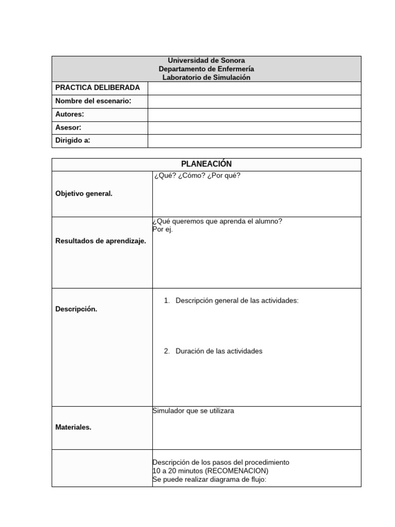 Practica Deliberada Formato | PDF