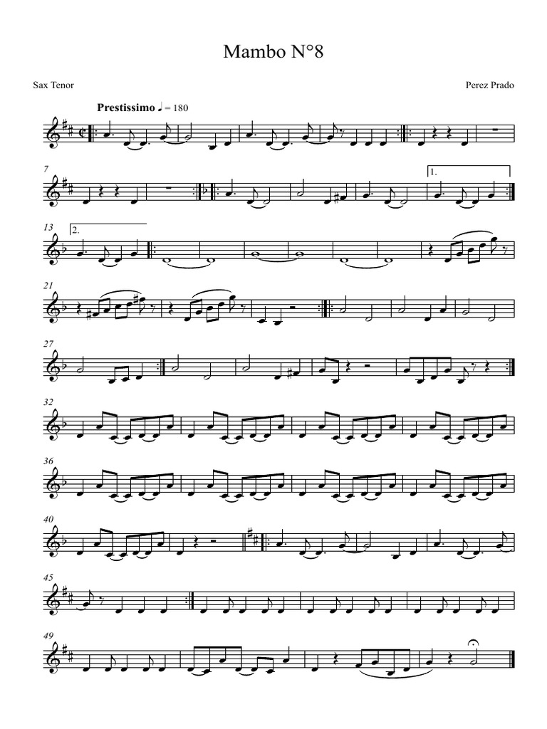 Mambo N°8 - 4 - Partitura Completa | PDF