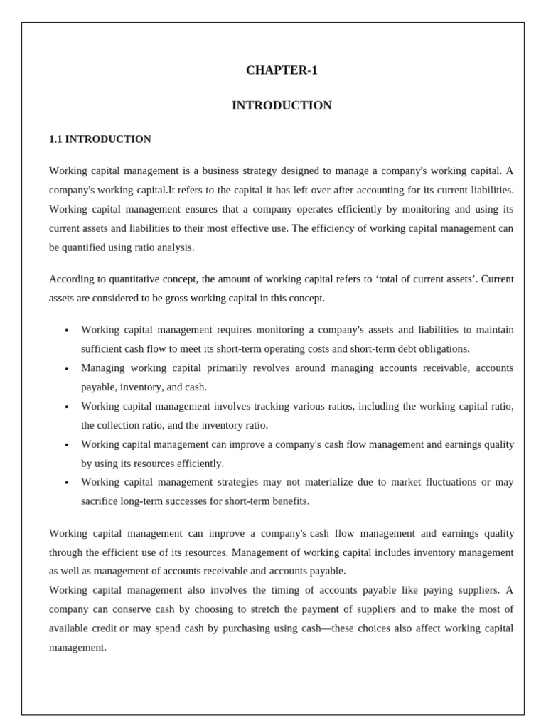 Working Capital Management-1 | PDF