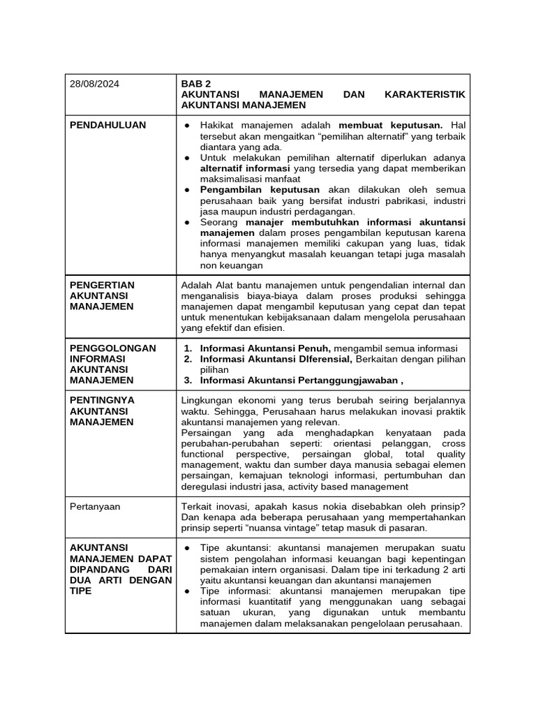 AKUNTANSI MANAGEMENT - WINDA AYU ANGGRAINI, S.Pd.,M.Akun | PDF