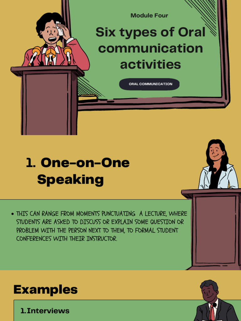 Six Types of Oral Communication | PDF