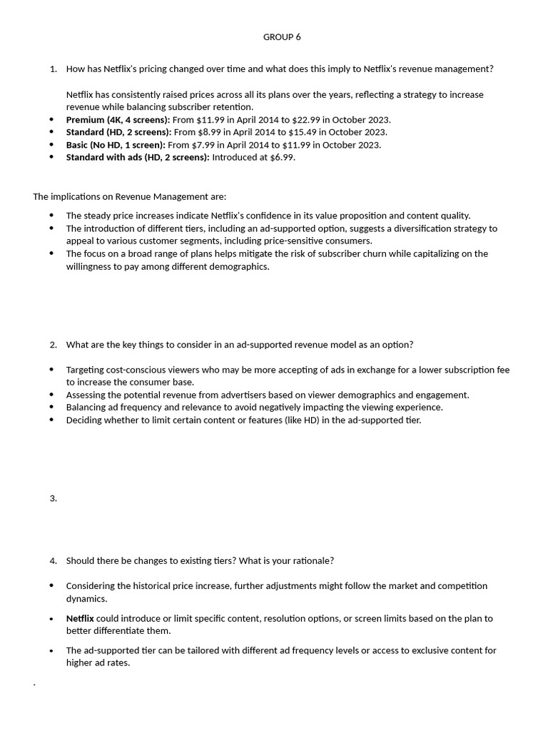 Case 8 Submission - Group 6 | PDF