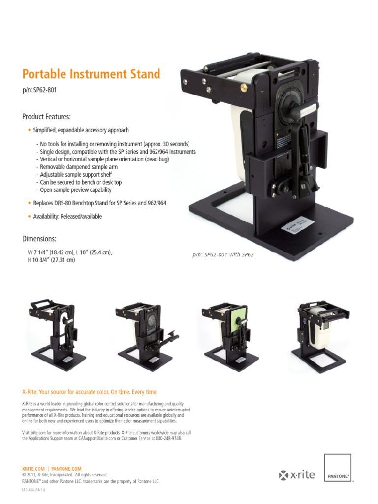 X-Rite Portable Instrument Stand - EN | PDF