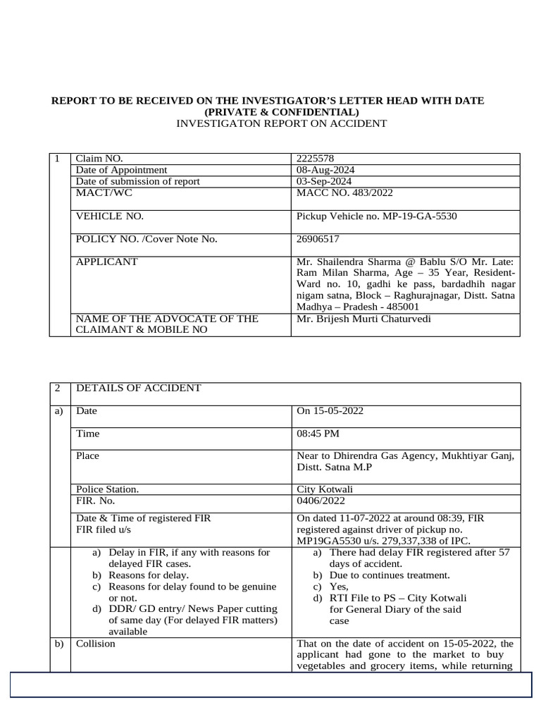 Investigation Report | PDF