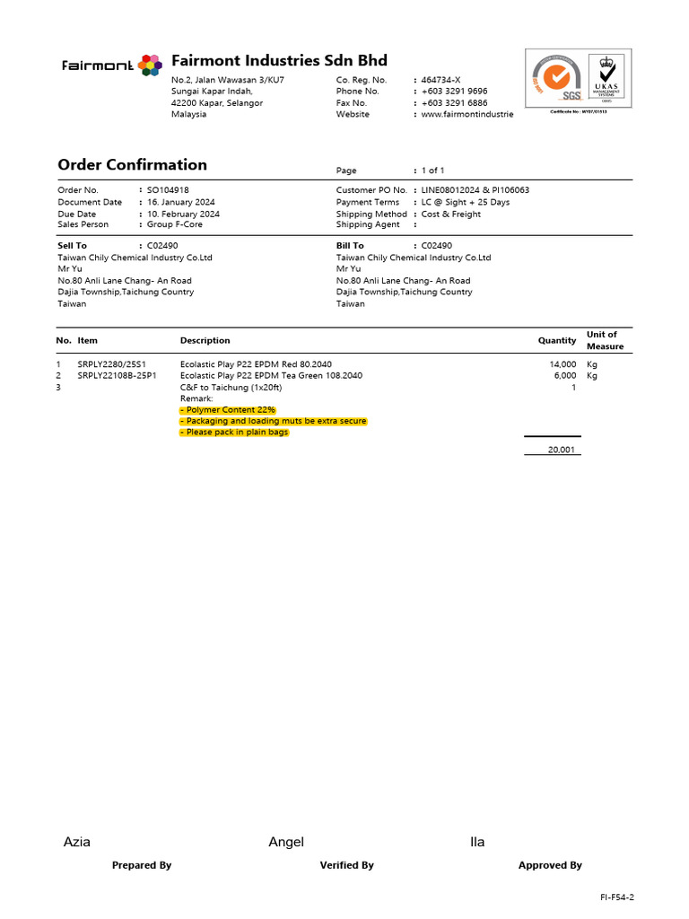 SO104918 Taiwan Chily | PDF