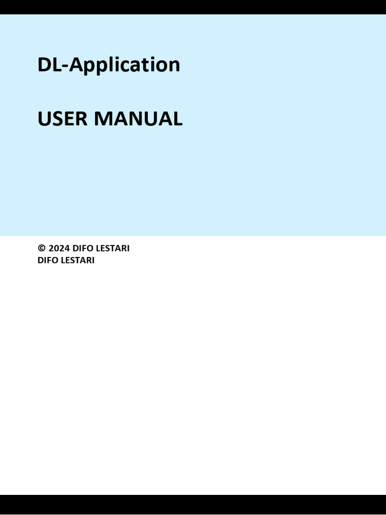 DL-Application Manual Book 2024-10-07 | PDF | My Sql | Databases