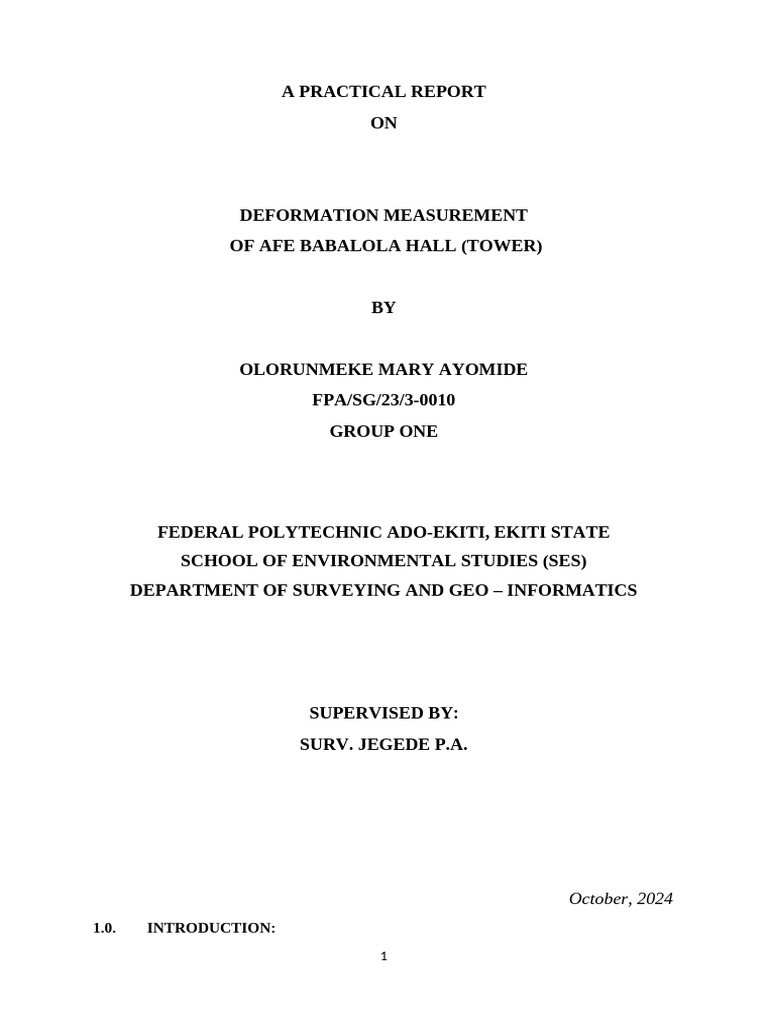Mary Survey Camp Write Up | PDF | Surveying | Metrology