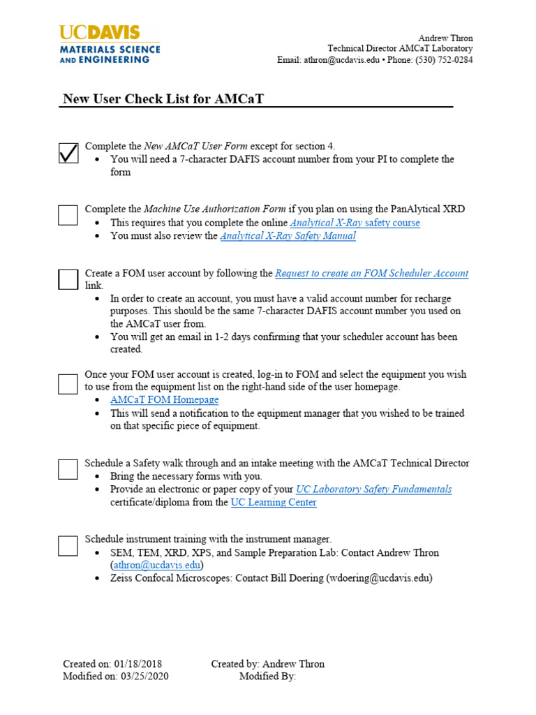 New AMCaT User Check List | PDF