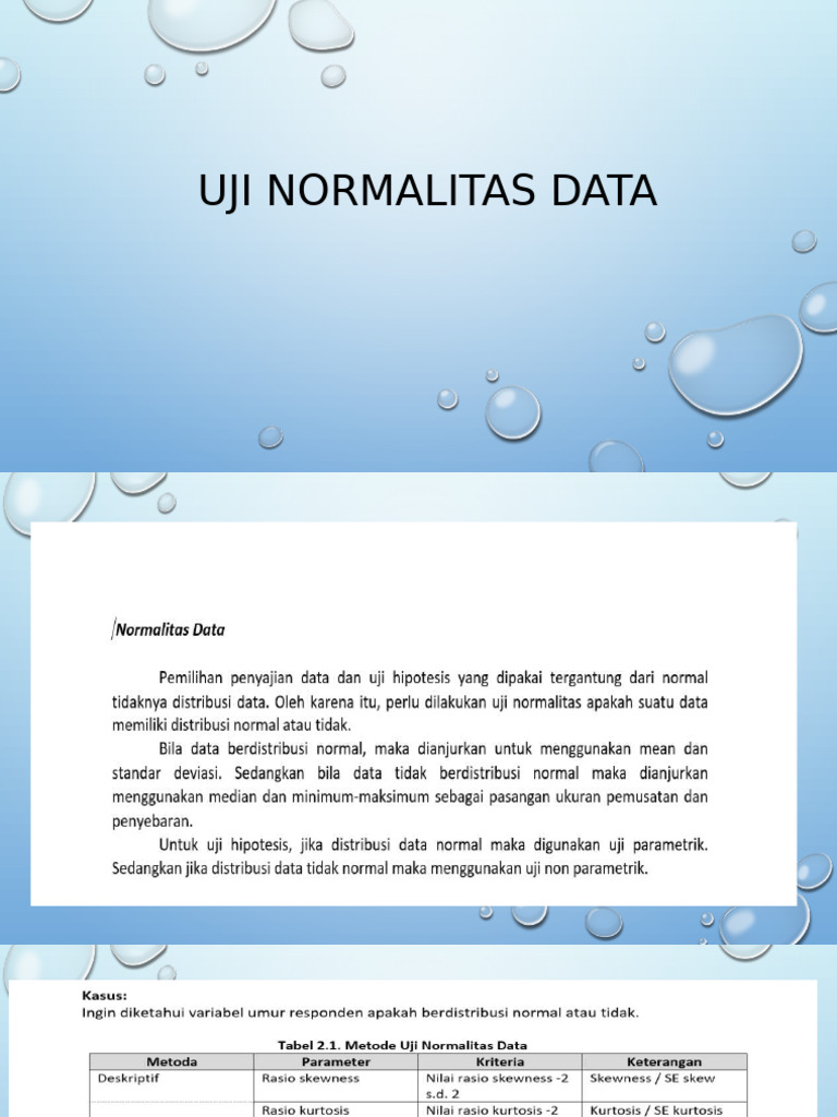 Uji Normalitas Data | PDF
