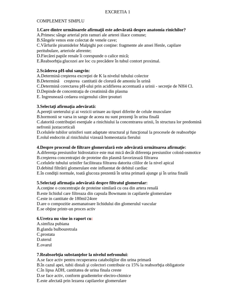 Test Excretia | PDF