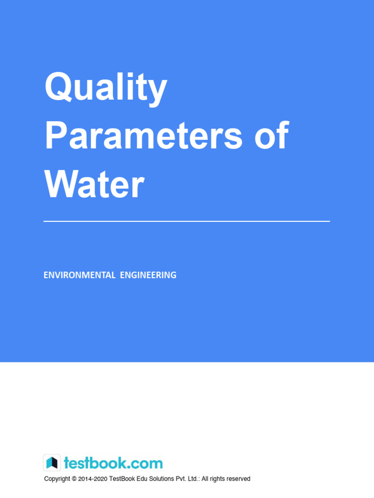 Quality Parameters of Water (AE - JE) - Study Notes | PDF