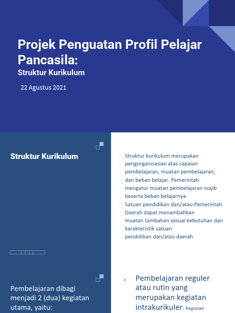 Projek Penguatan Profil Pelajar Pancasila - Struktur Kurikulum | PDF