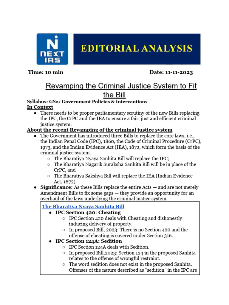 11 - 11 - Revamping The Criminal Justice System To Fit The Bill | PDF