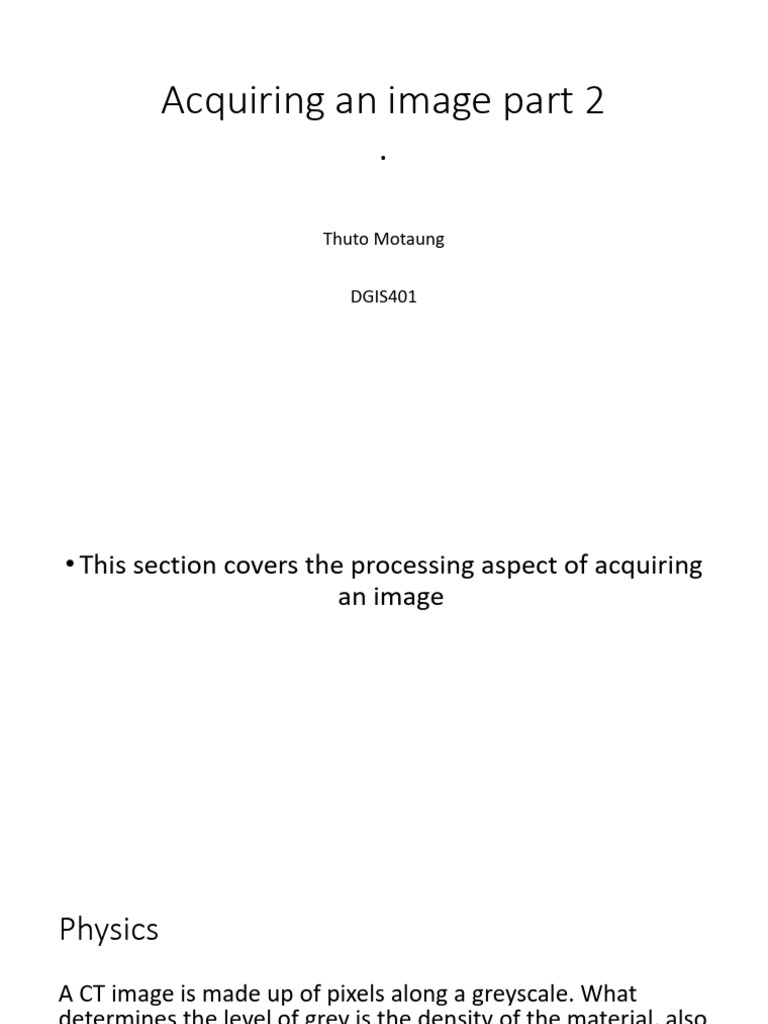 Acquiring An Image Part 2 | PDF