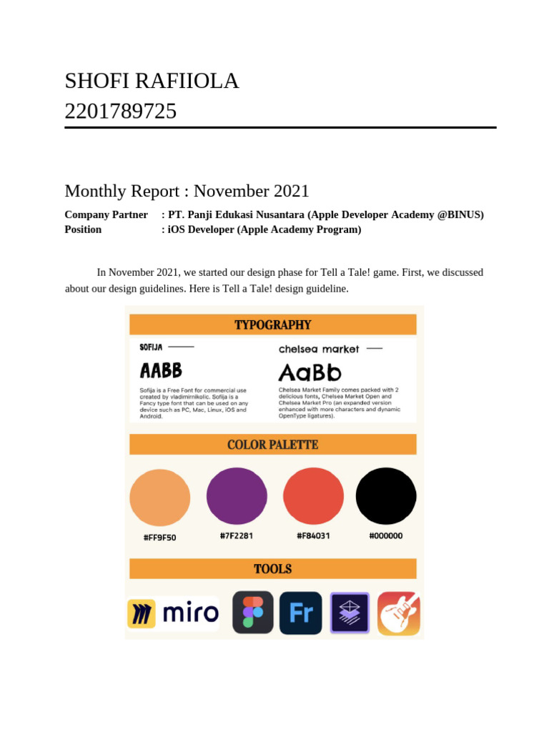 Ios Developer Monthly Report Pdf