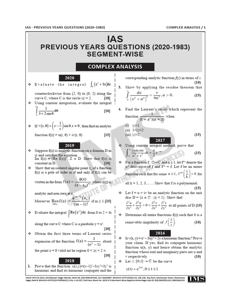 Complex Analysis | PDF
