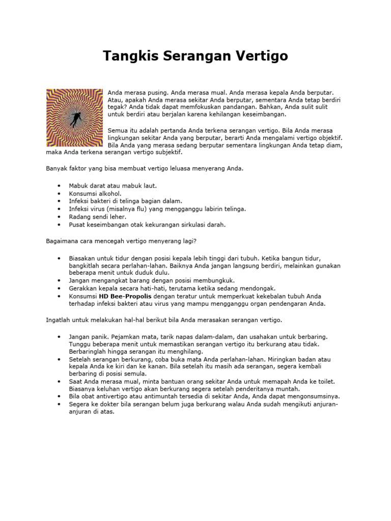 TAngkis serangan vertigo | PDF