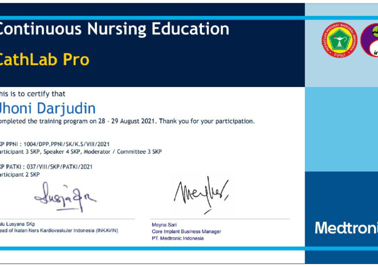 Continous Nursing Education Cathlab Pro | PDF