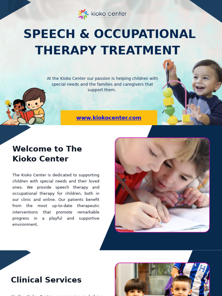 Kioko Center: Therapy for Special Needs | PDF | Wellness