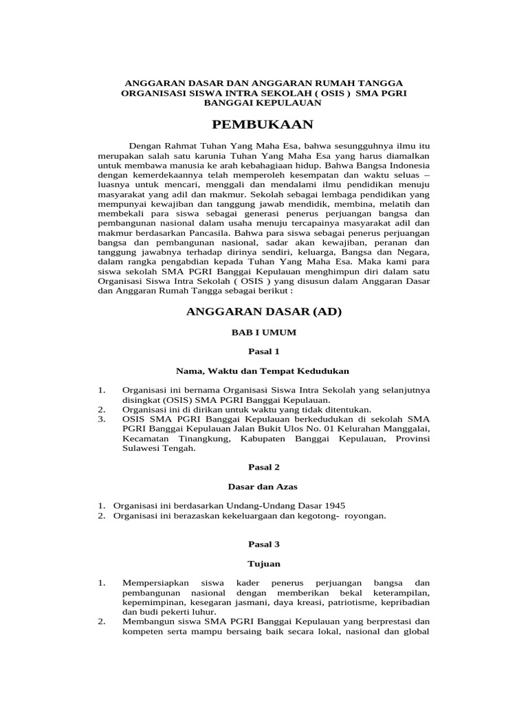 Ad-Art Osis Sma Pgri Banggai Kepulauan 2024-2025. | PDF