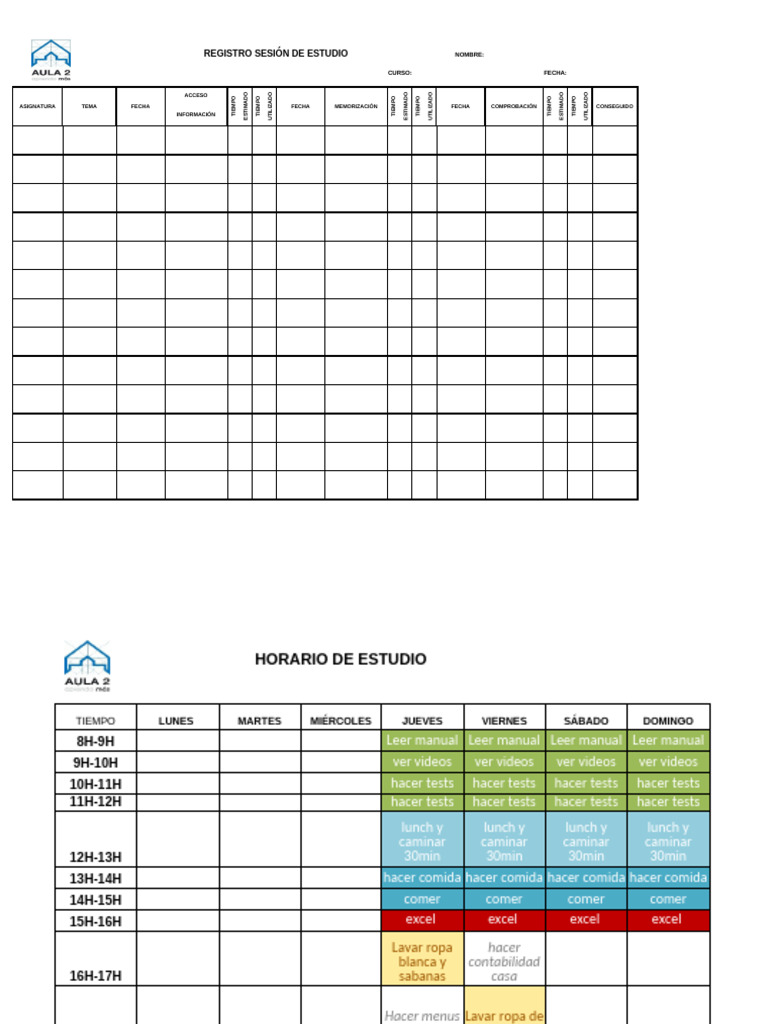 Horarios Junio 2024 | PDF