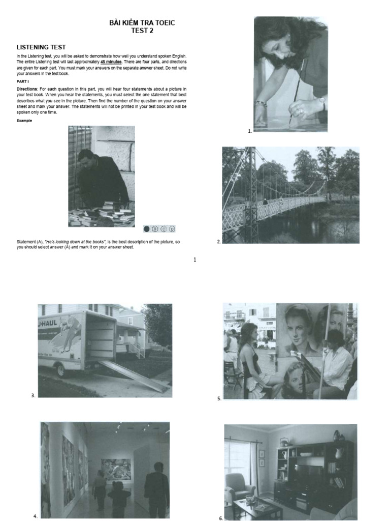 Toiec Test Nghe Tháng 1 | PDF