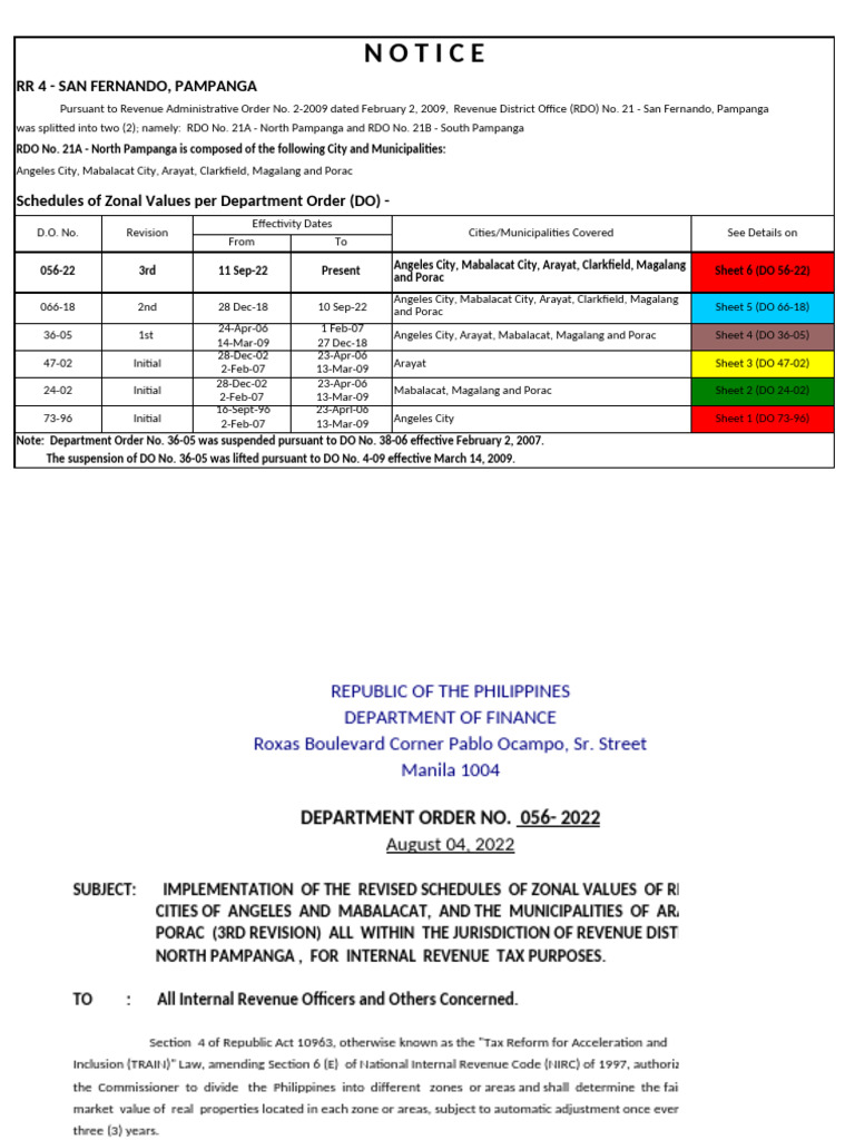 RDO No. 21A - Angeles City, North Pampanga | PDF