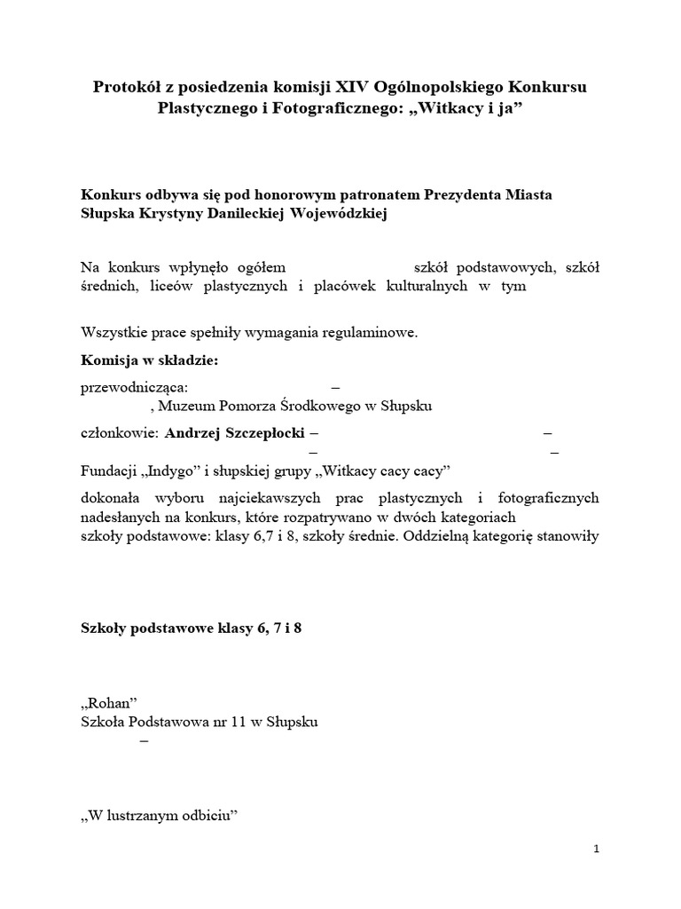 Protok Wersja Ostateczna 3 | PDF